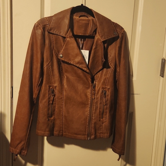 Max Studio | Jackets & Coats | Max Studio Nwt Faux Leather Biker Jacket ...
